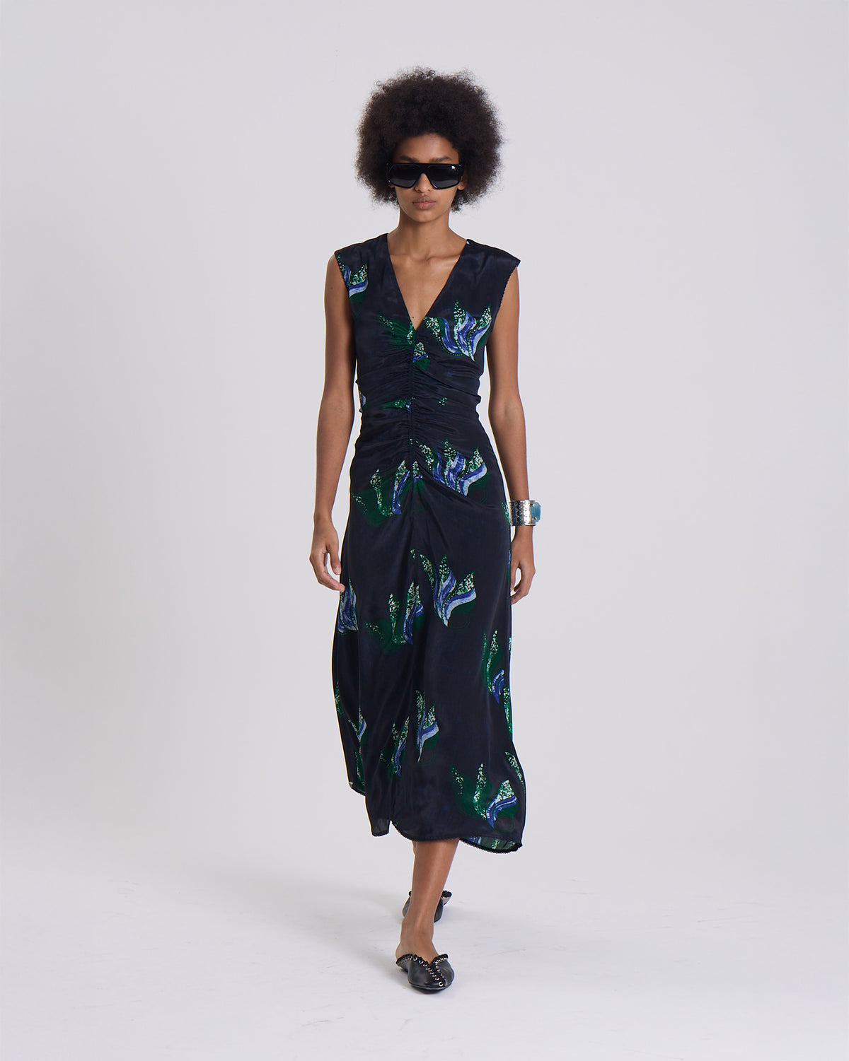 Maria Cher Melrose Tora Midi Dress in Blue | two birds