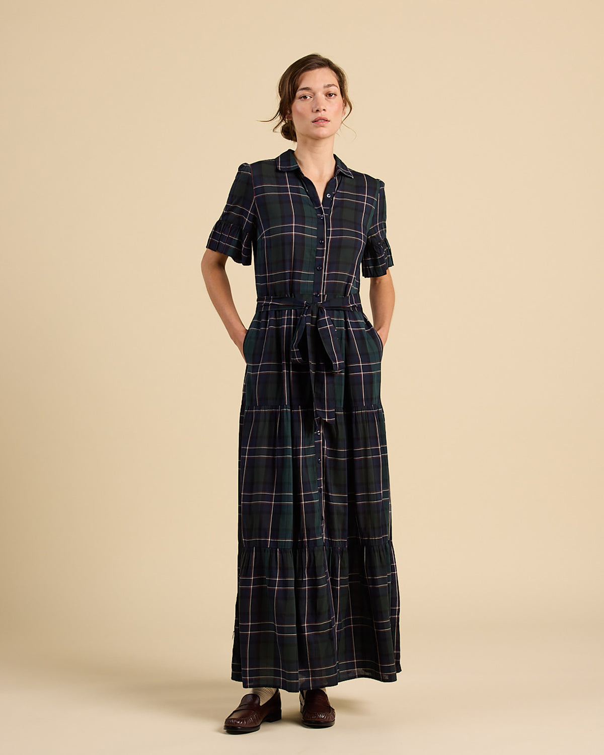Trovata Birds Of Paradis Martine Dress In Windsor Plaid | two birds